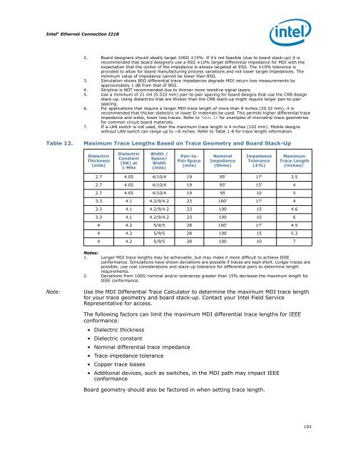 Intel ® Ethernet