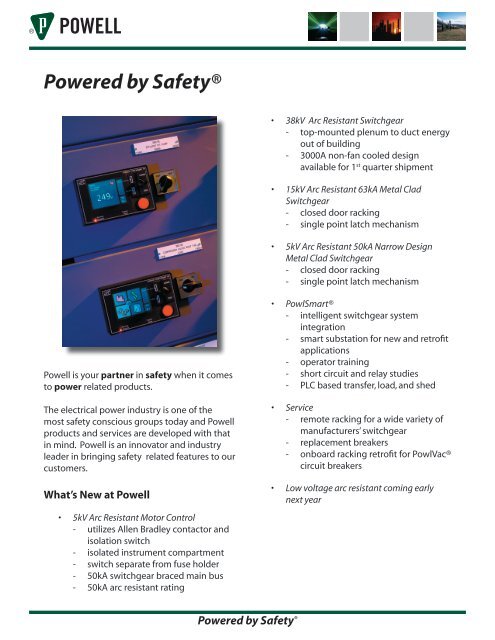 Powered by Safety - S&I - Powell Industries, Inc.