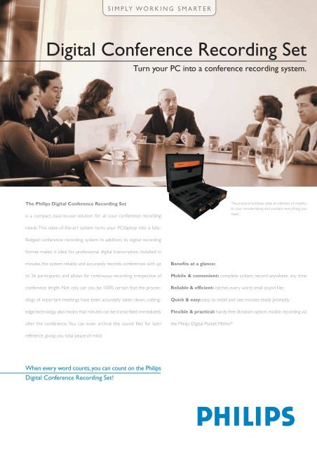 Digital Conference Recording Set - Voice Recognition Systems