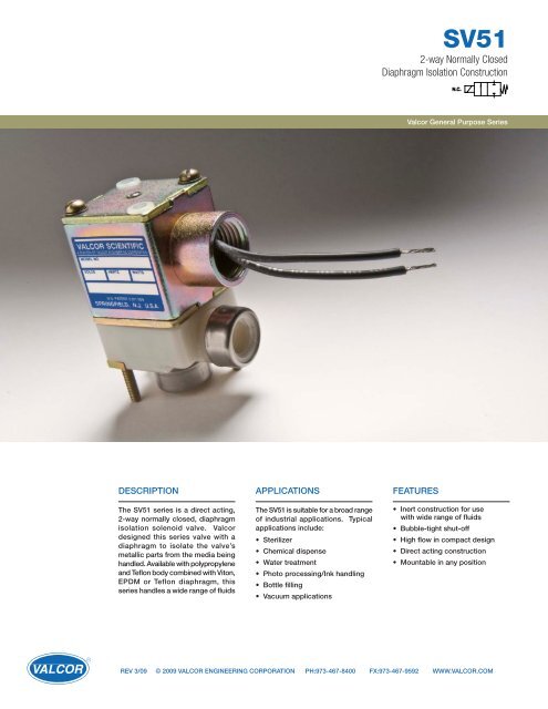 2-way Normally Closed Diaphragm Isolation Construction
