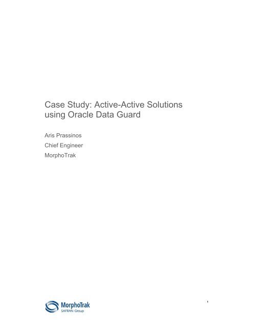 Active Data Guard Case Study - Oracle