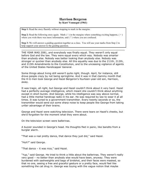 Harrison Bergeron George