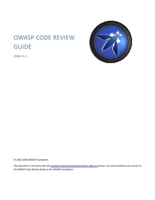 OWASP CODE REVIEW GUIDE Bad Re OWASP CODE REVIEW GUIDE Bad Re