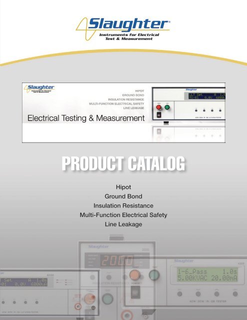 Slaughter Instruments 2012 Catalogue - RF Test Solutions