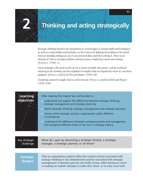Chapter 2 - Thinking and Acting Strategically - Palgrave
