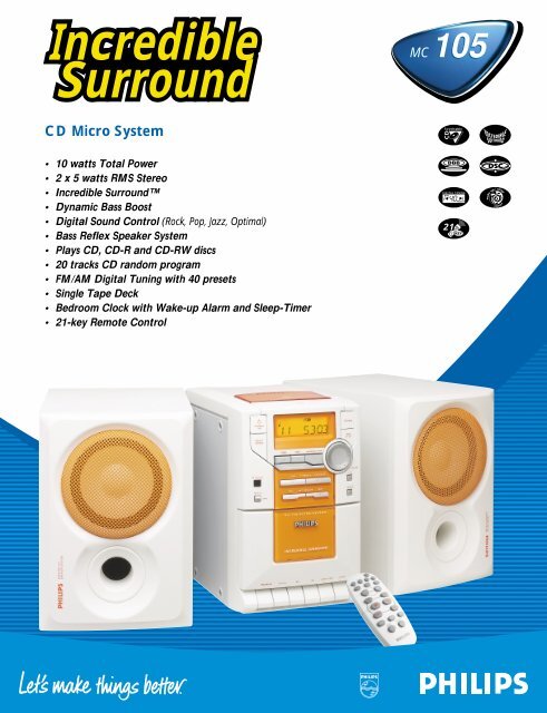 CD Micro System MC 105 MC 105 - Philips