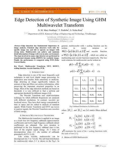 Edge Detection Of Synthetic Image Using Ghm Multiwavelet Transform 