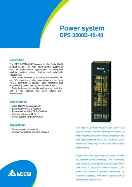 DPS 3500B-48-48 - DELTA Power Solutions