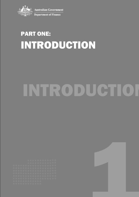 Part One: Introduction - Ministerial and Parliamentary Services ...