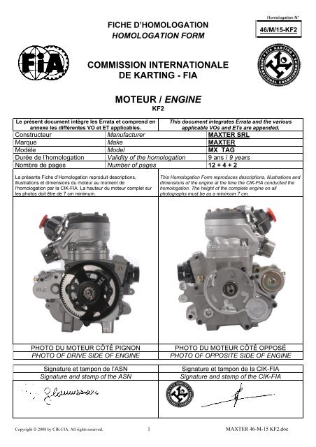 MOTEUR / ENGINE - maxter engines