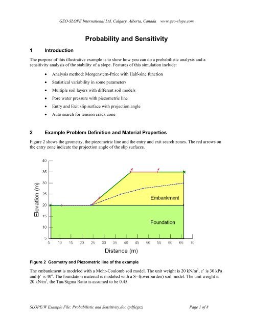 Probabilistic and Sensitivity.pdf - GEO-SLOPE International Ltd. Probabilistic and Sensitivity.pdf - GEO-SLOPE International Ltd.