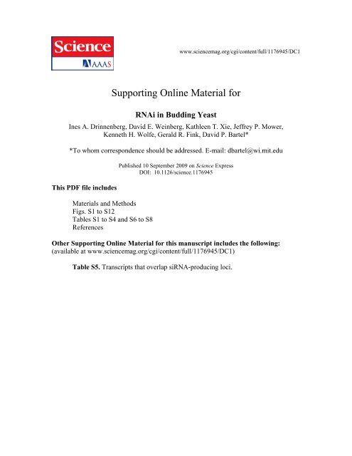 Supplemental Material - Bartel Lab - MIT