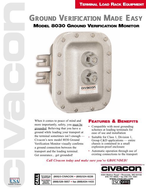 Civacon Model 8030 Ground Verification Monitor