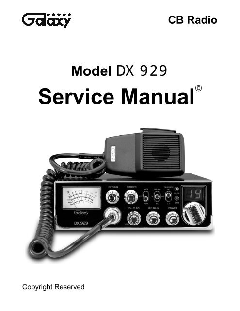 Factory Service Manual - CB Tricks