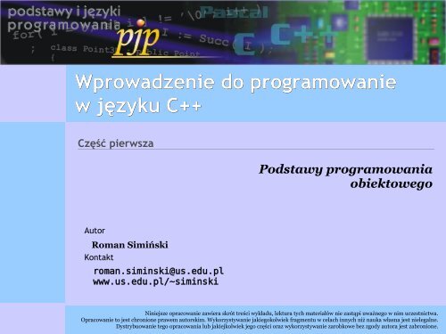 Wprowadzenie do programowania obiektowego