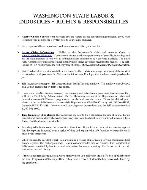 Workers= Compensation - Rights & Responsibilities - SPS ...