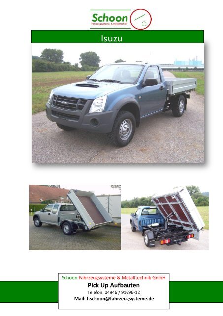 Kipper Pritsche - Schoon Fahrzeugsysteme