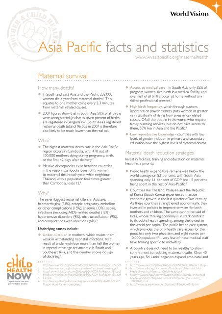 Asia Pacific facts and statistics - World Vision