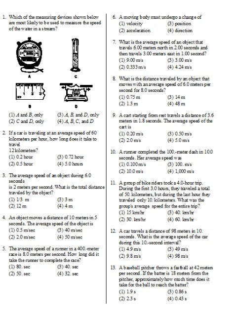 Motion, Speed, Acceleration, Velocity (+force) Quiz Motion, Speed, Acceleration, Velocity (+force) Quiz