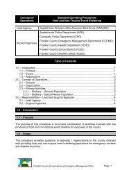 Standard Operating Procedures Emergency Operations Center