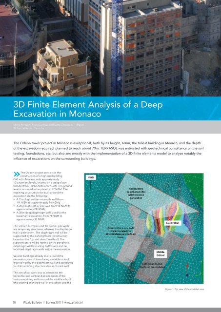 3D FE Analysis of a Deep Excavation.pdf - Plaxis