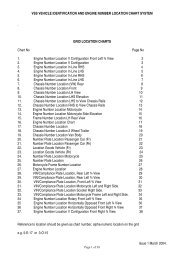 Engine Specification Number Chart - SCAGTech