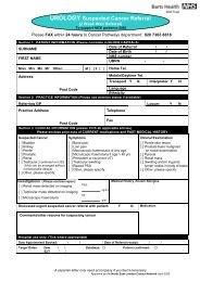 Upper GI referral form - Barts Health NHS Trust