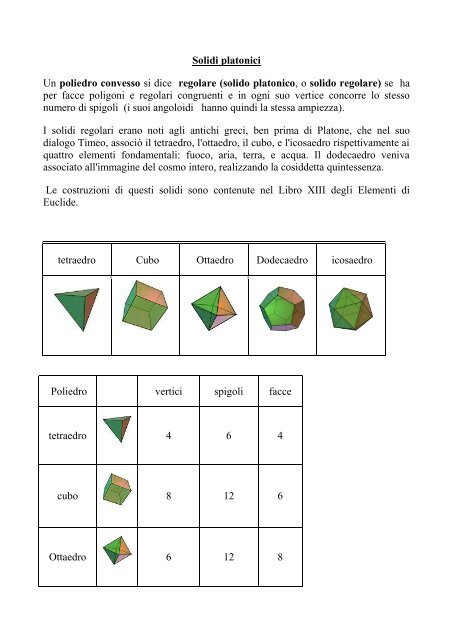 solido platonico , o solido regolare
