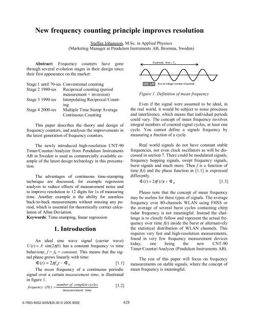 New Frequency Counting Principle Improves Resolution - PTTI
