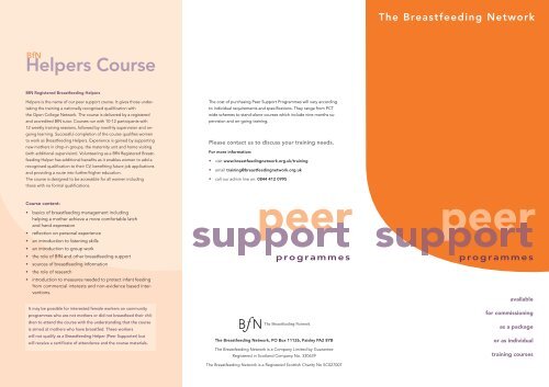 Download a copy of our Peer Support Programmes leaflet - The ...