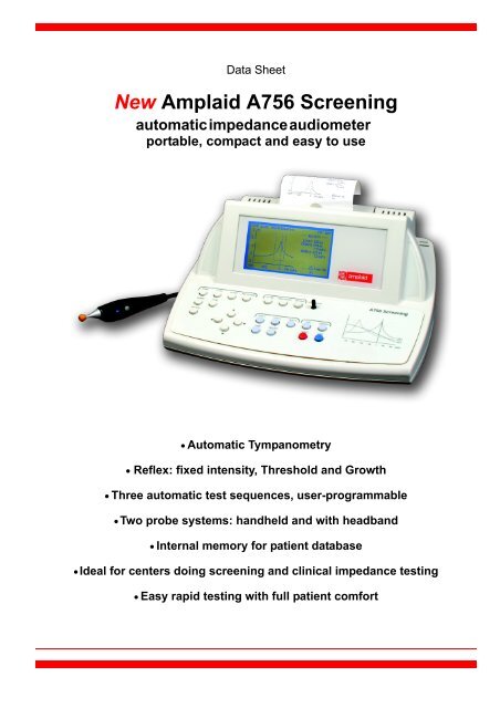 New Amplaid A756 Screening automatic impedance ... - Puretone