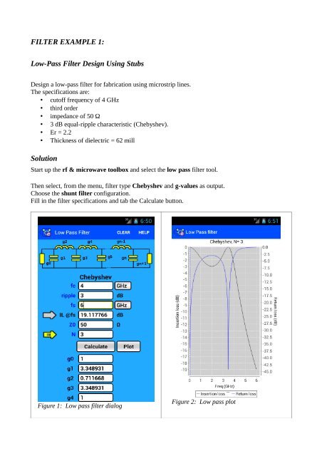 Low-Pass Filter Design Using Stubs - Android-design.nl