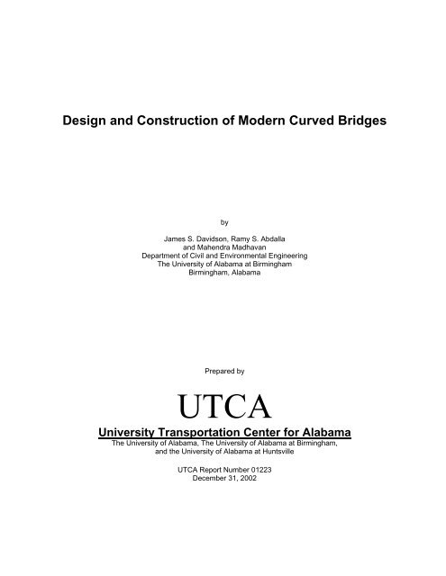 Design and Construction of Modern Curved Bridges - University ...