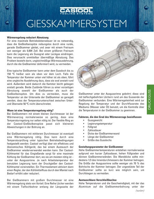 GIESSKAMMERSYSTEM - Castool Tooling Systems