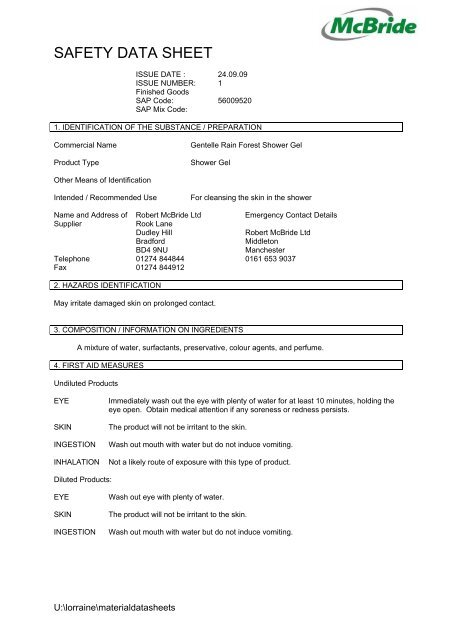 SAFETY DATA SHEET - JBS Group