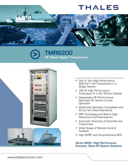 TMR6200 HF Naval Digital Transceivers - Thales Communications ...