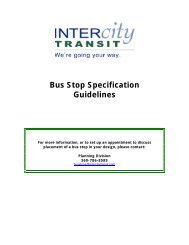 Bus Stop Specification Guidelines - Intercity Transit