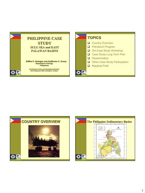 PHILIPPINE CASE STUDY - CCOP