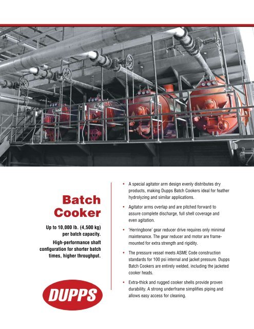 New Batch Cooker - The Dupps Company