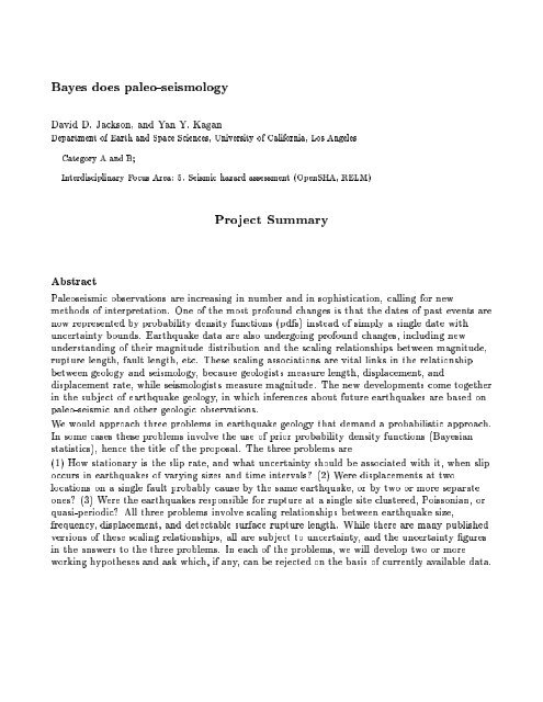 Project Summary - San Andreas UCLA Seismic Deployment