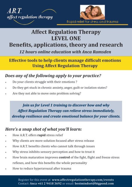ART - Affect Regulation Therapy