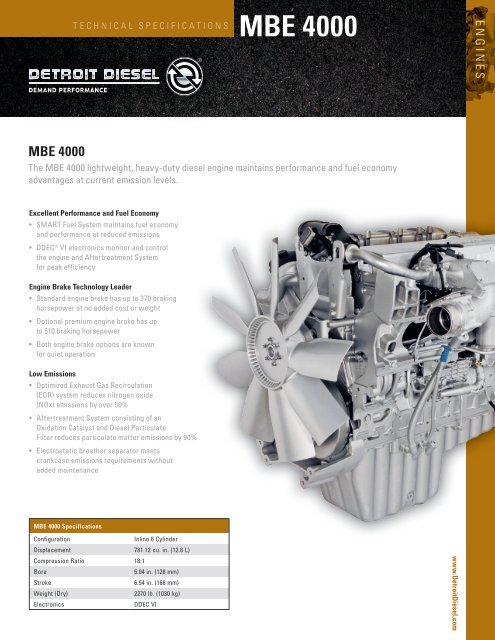 MBE 4000 - MTU Detroit Diesel Australia