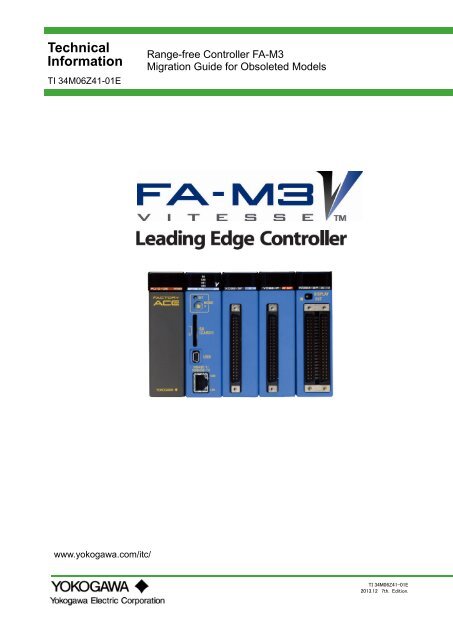 Range-free Controller FA-M3 Migration Guide for ... - Yokogawa