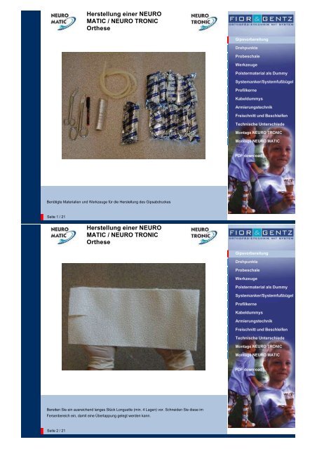 Herstellung einer NEURO MATIC / NEURO TRONIC ... - Fior & Gentz