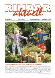 97222 Rimpar · Tel. 0 93 65/39 25 - Markt Rimpar