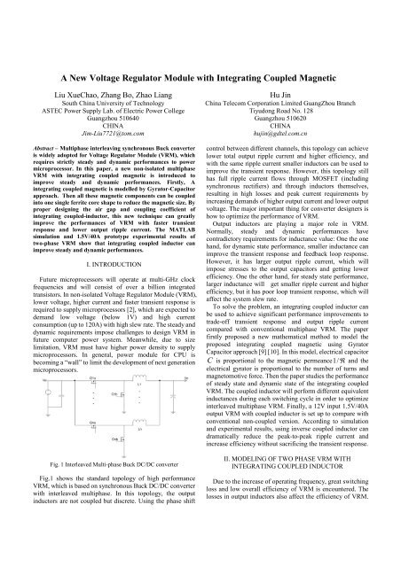 A New Voltage Regulator Module with Integrating Coupled Magnetic
