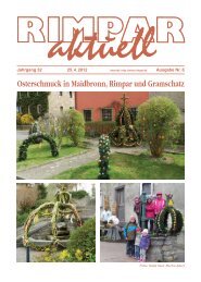 97222 Rimpar · Tel. 0 93 65/39 25 - Markt Rimpar