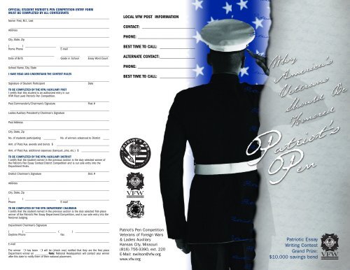Patriot Pen (PDF) - Veterans of Foreign Wars