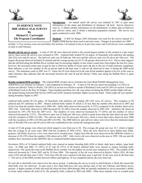 2008 Aerial Elk Surveys