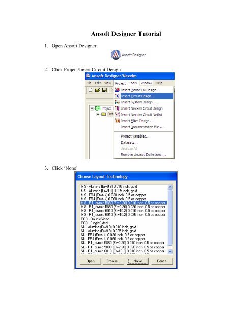 Ansoft Designer Tutorial